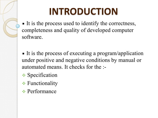 Software testing ppt | PPTX