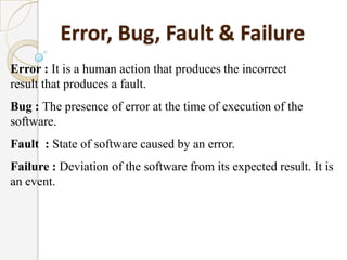 Software testing ppt | PPTX