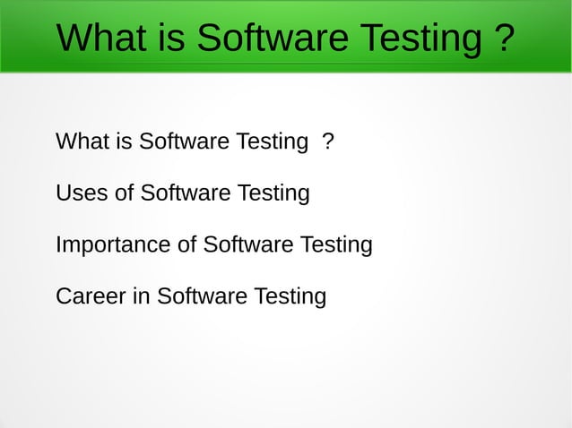 Software Testing Ppt Odp Technology And Computing
