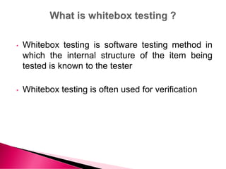 Software testing ppt | PDF