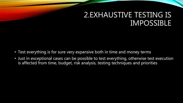 Software testing principles | PPTX | Computer Software and Applications ...