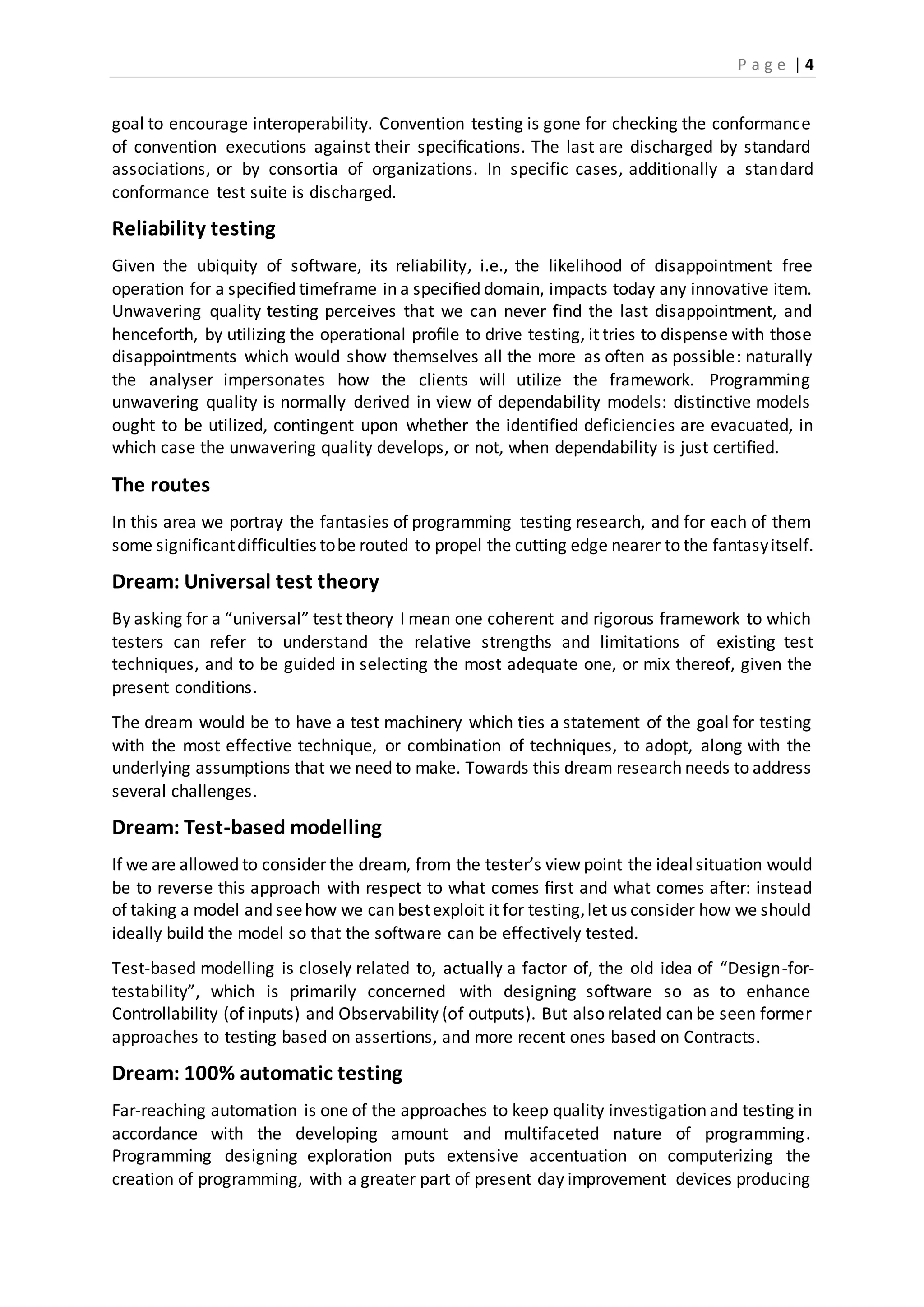 Software Testing | DOCX | Computer Software and Applications | Computing