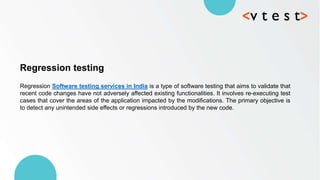 Software testing services in India .pptx | Web Development | Internet