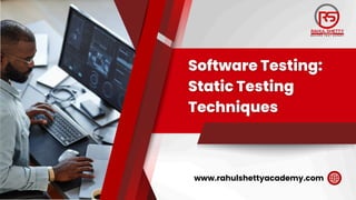 Software Testing Static Testing Techniques | PPT
