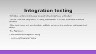 Software Testing Strategies ,Validation Testing and System Testing. | PPTX