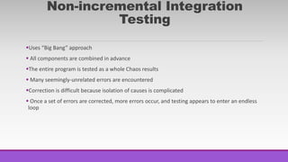 Software Testing Strategies ,Validation Testing and System Testing. | PPTX