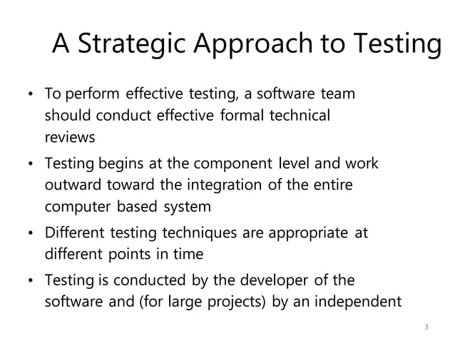 Softwaretestingstrategies Ppt