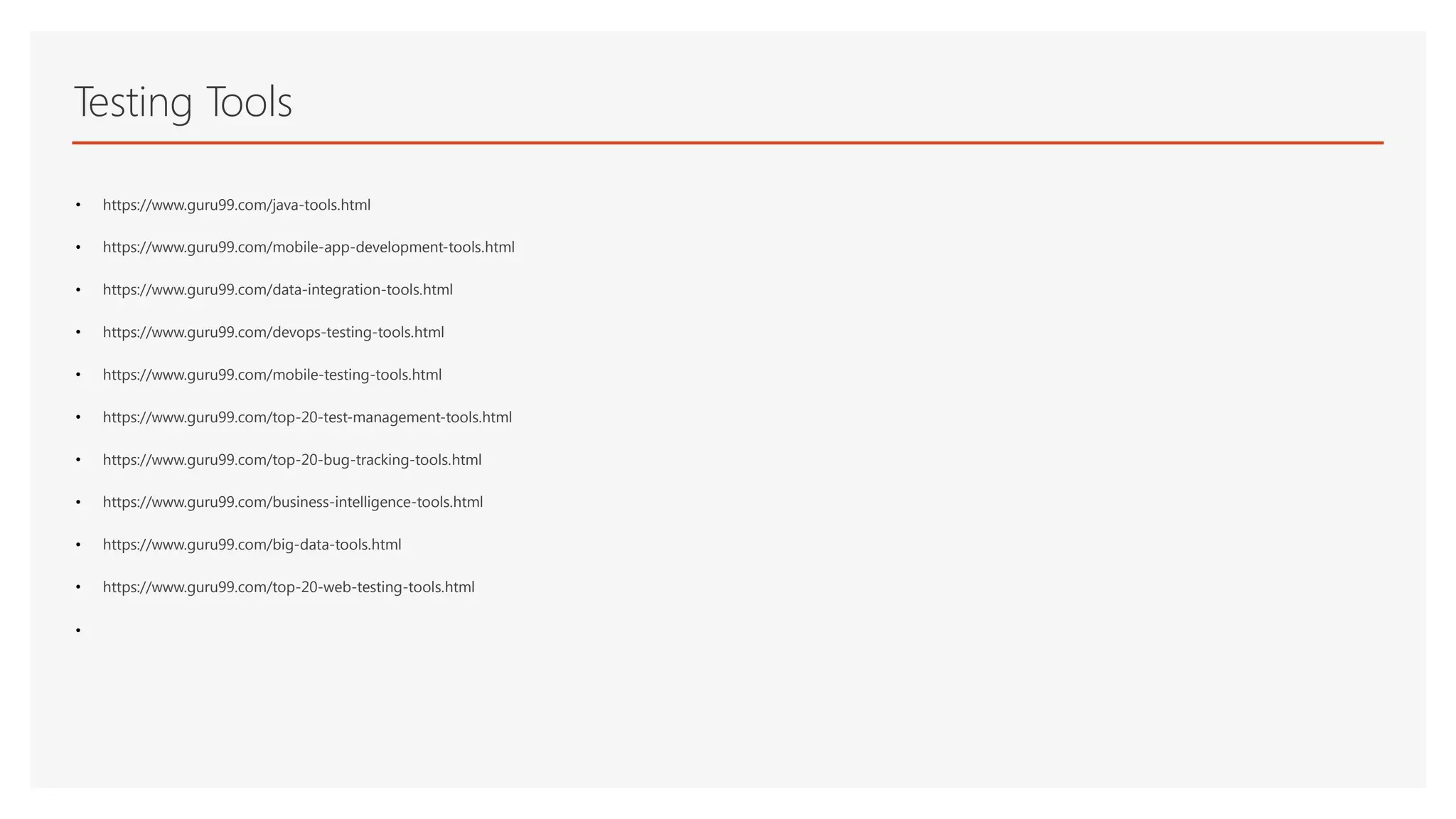 Software Testing Tools Ppt