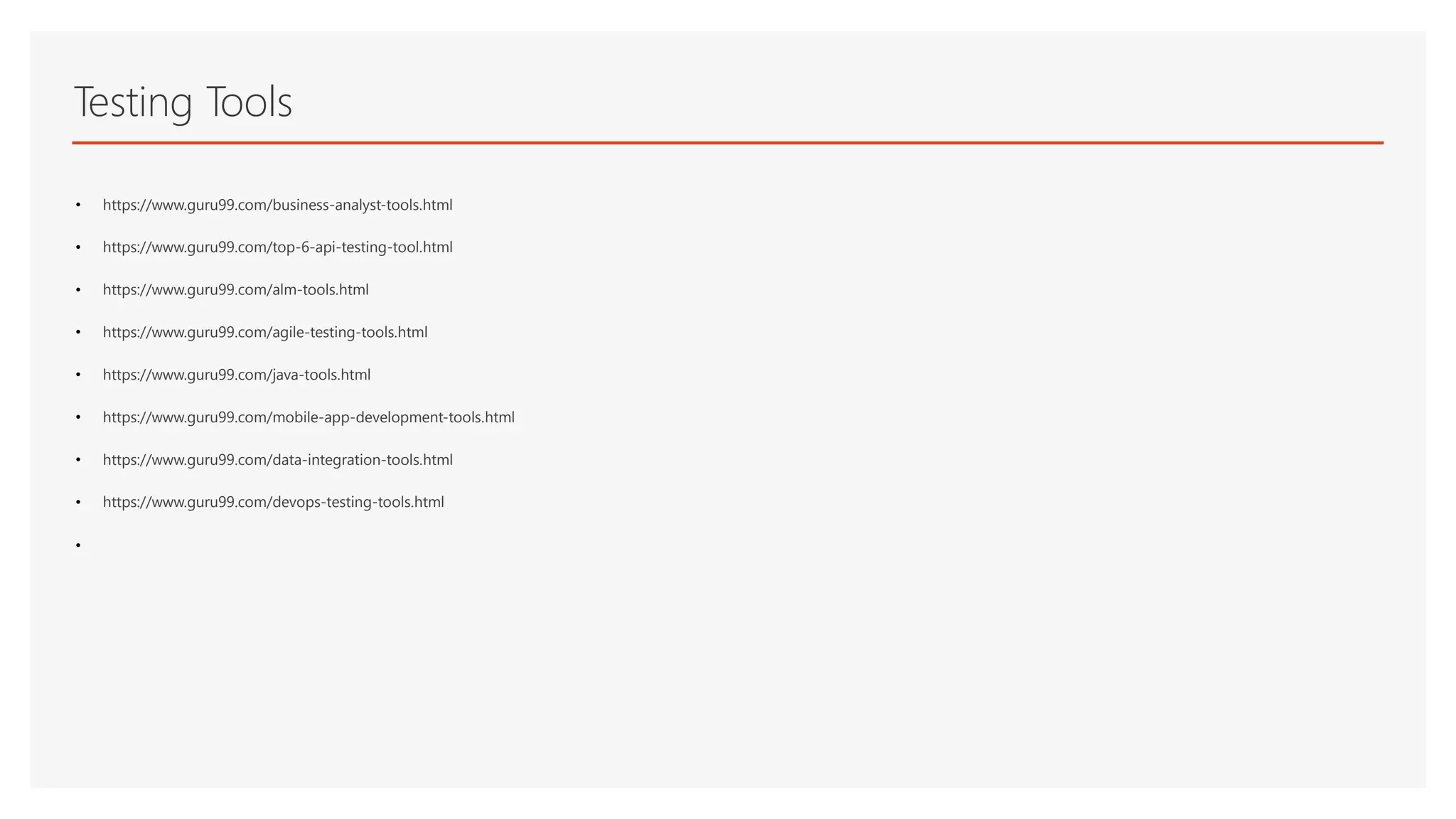 Software Testing Tools Ppt