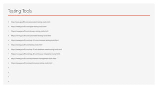 Software testing tools | PPT
