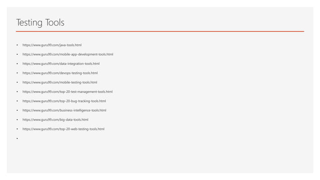 Software Testing Tools Ppt