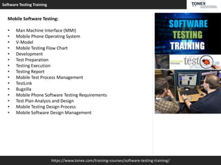 Software Testing Training : Tonex Training | PPTX