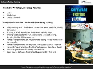 Software Testing Training : Tonex Training | PPTX