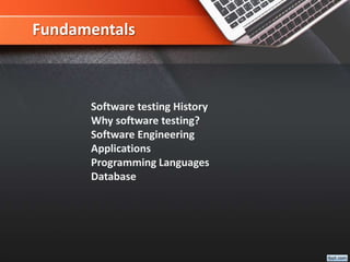 Software testing training | PPTX