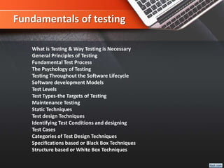 Software testing training | PPTX