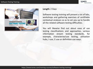 Software testing training course ( Advanced ) : Tonex Training | PPT