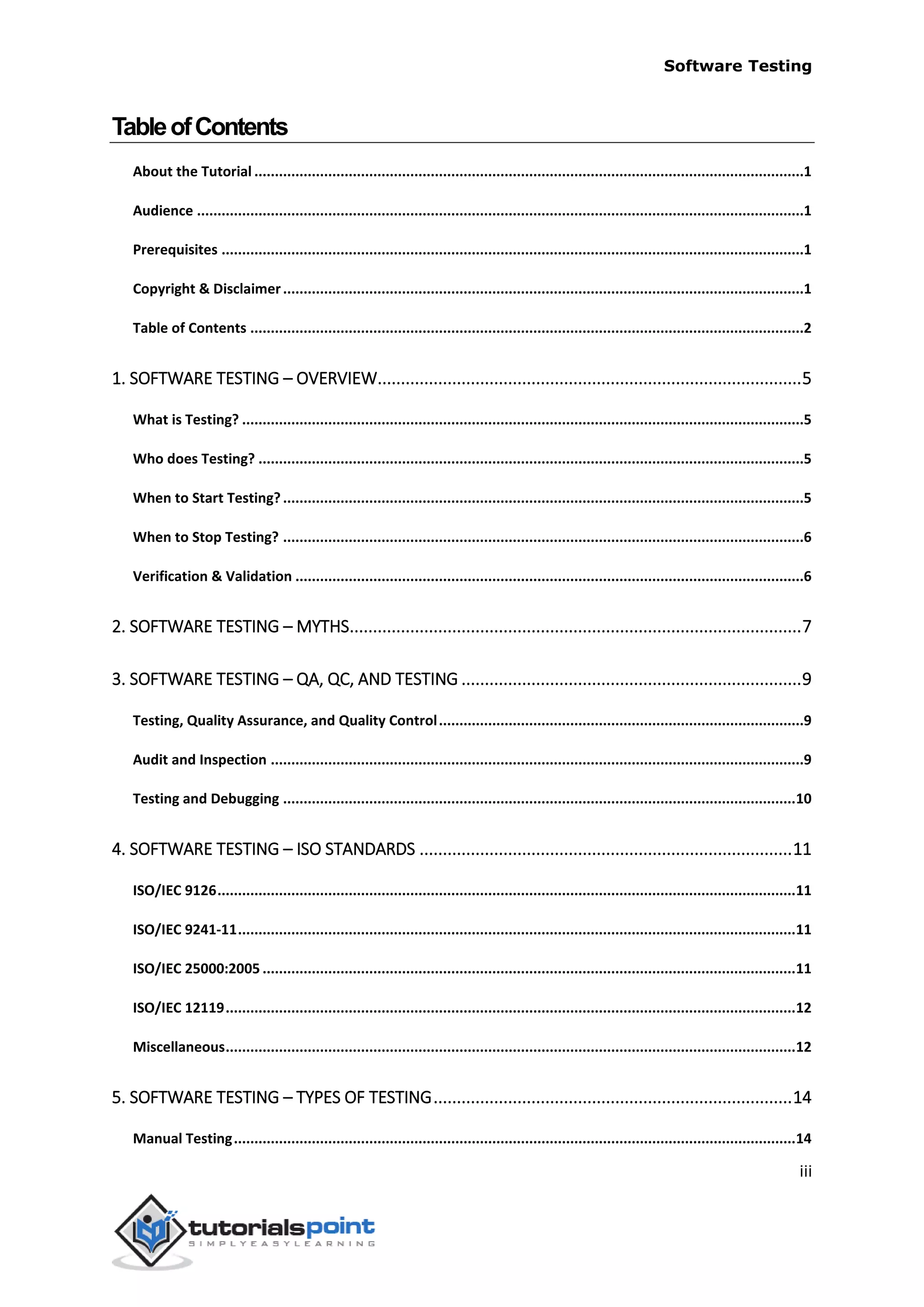 Software Testing Tutorial Pdf