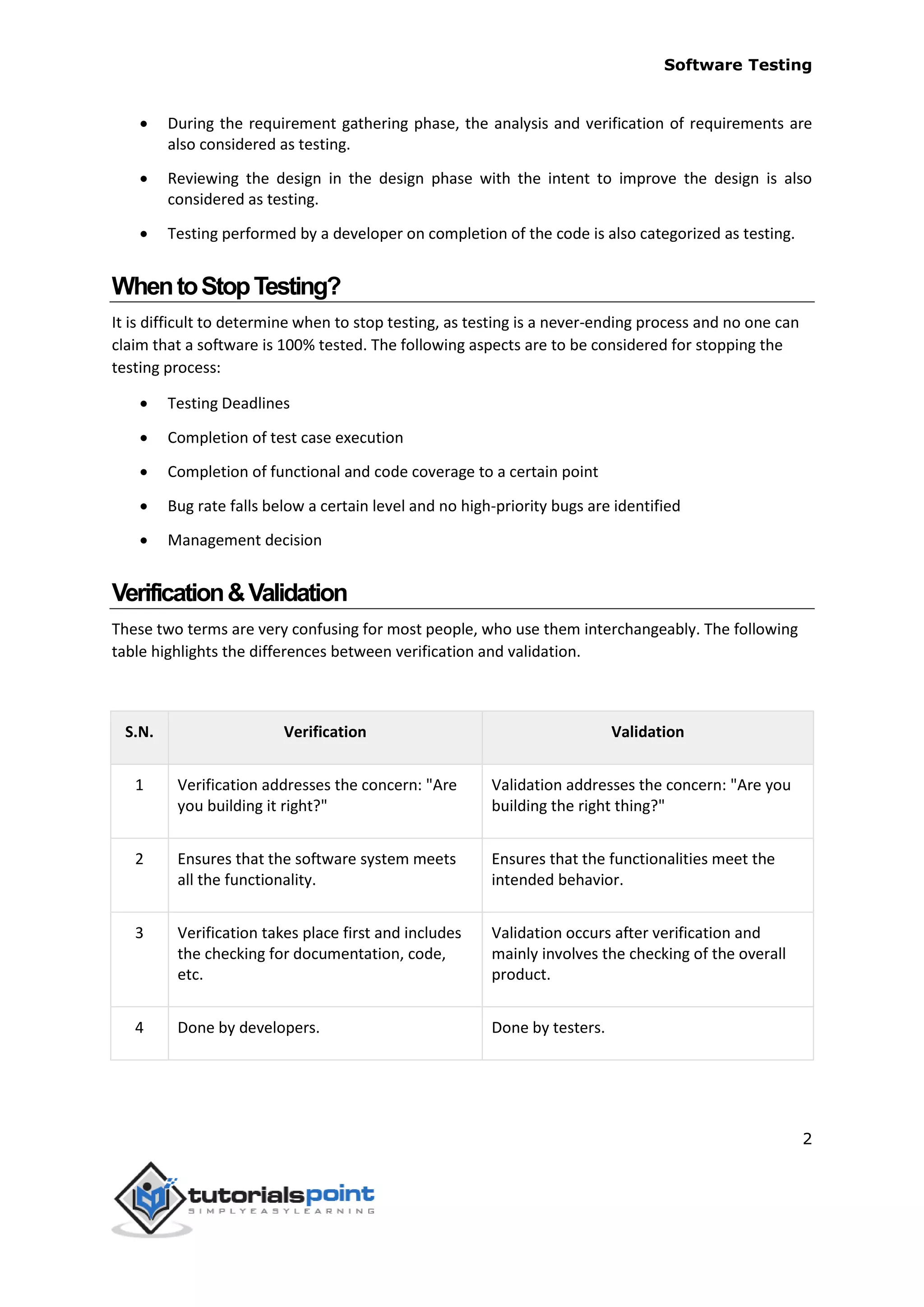 Software Testing Tutorial Pdf