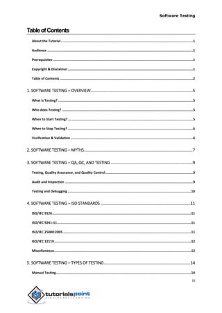 Software testing tutorial | PDF