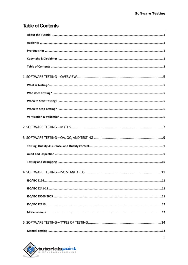 Software Testing Tutorial Pdf Free Download 9305