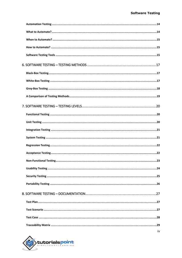 Software Testing Tutorial Pdf Free Download