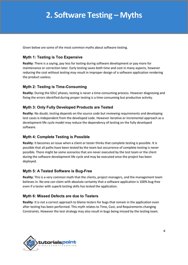 Software testing tutorial | PDF