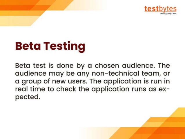Software Testing Tutorial For Beginners | Testbytes | PPT Software Testing Tutorial For Beginners | Testbytes | PPT
