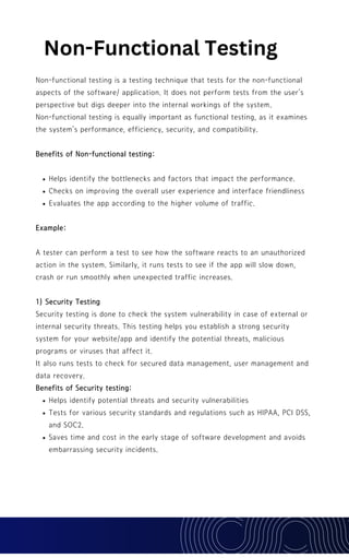 Software Testing Types Comprehensive Guide | PDF