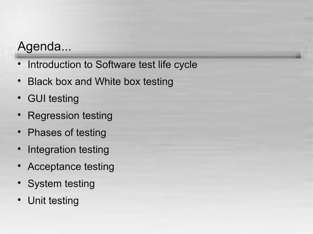 Software test life cycle | PPS