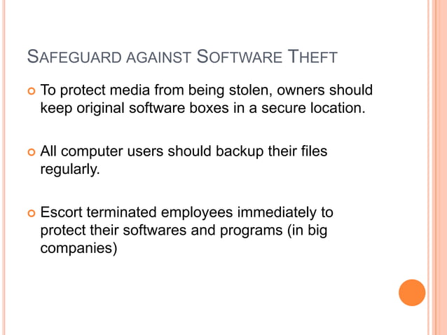 Software theft | PPTX | Technology & Computing