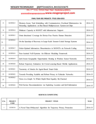 bulk ieee projects in pondicherry,ieee projects in pondicherry | DOCX