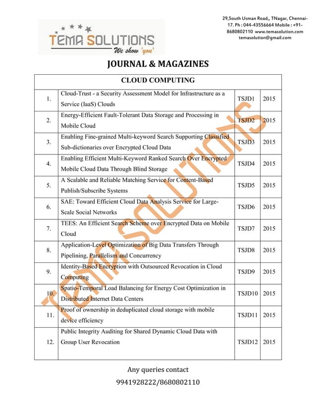 Java and Dotnet Final year Software Projects | PDF