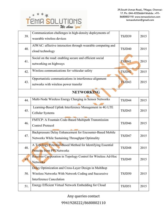 Java and Dotnet Final year Software Projects | PDF