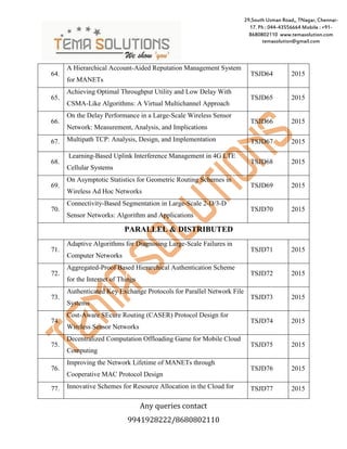 Java and Dotnet Final year Software Projects | PDF