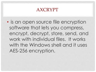 List of Software tools for encryption | PPTX