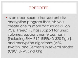 List of Software tools for encryption | PPTX