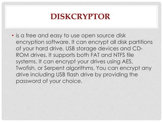 List of Software tools for encryption | PPTX