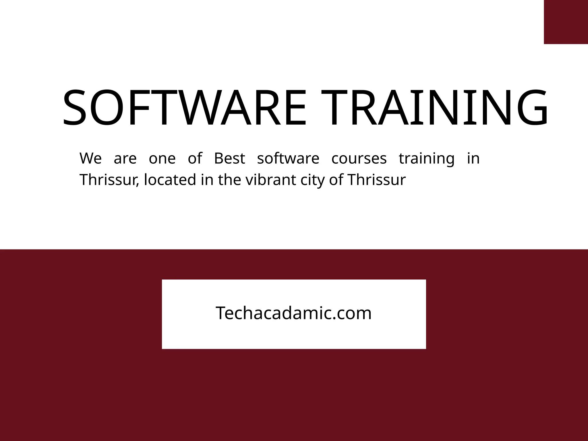 Software Training institute in- Thrissur | PPT