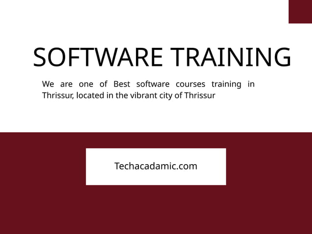 Software Training institute in- Thrissur | PPT