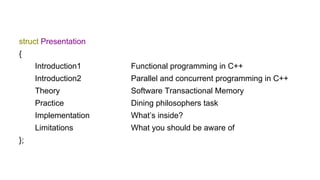 Software transactional memory. pure functional approach | PPT