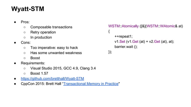 Software transactional memory. pure functional approach | PPT