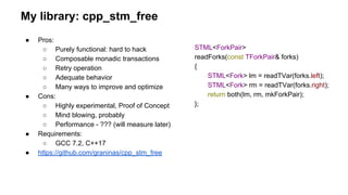 Software transactional memory. pure functional approach | PPT