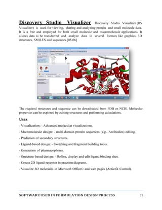 Software Used In Formulation Design Process- Minor Project [Bachelor].pdf