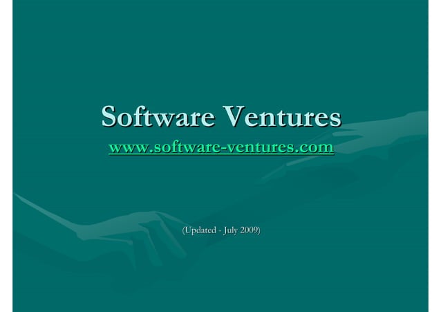 Software ventures presentation | PPT