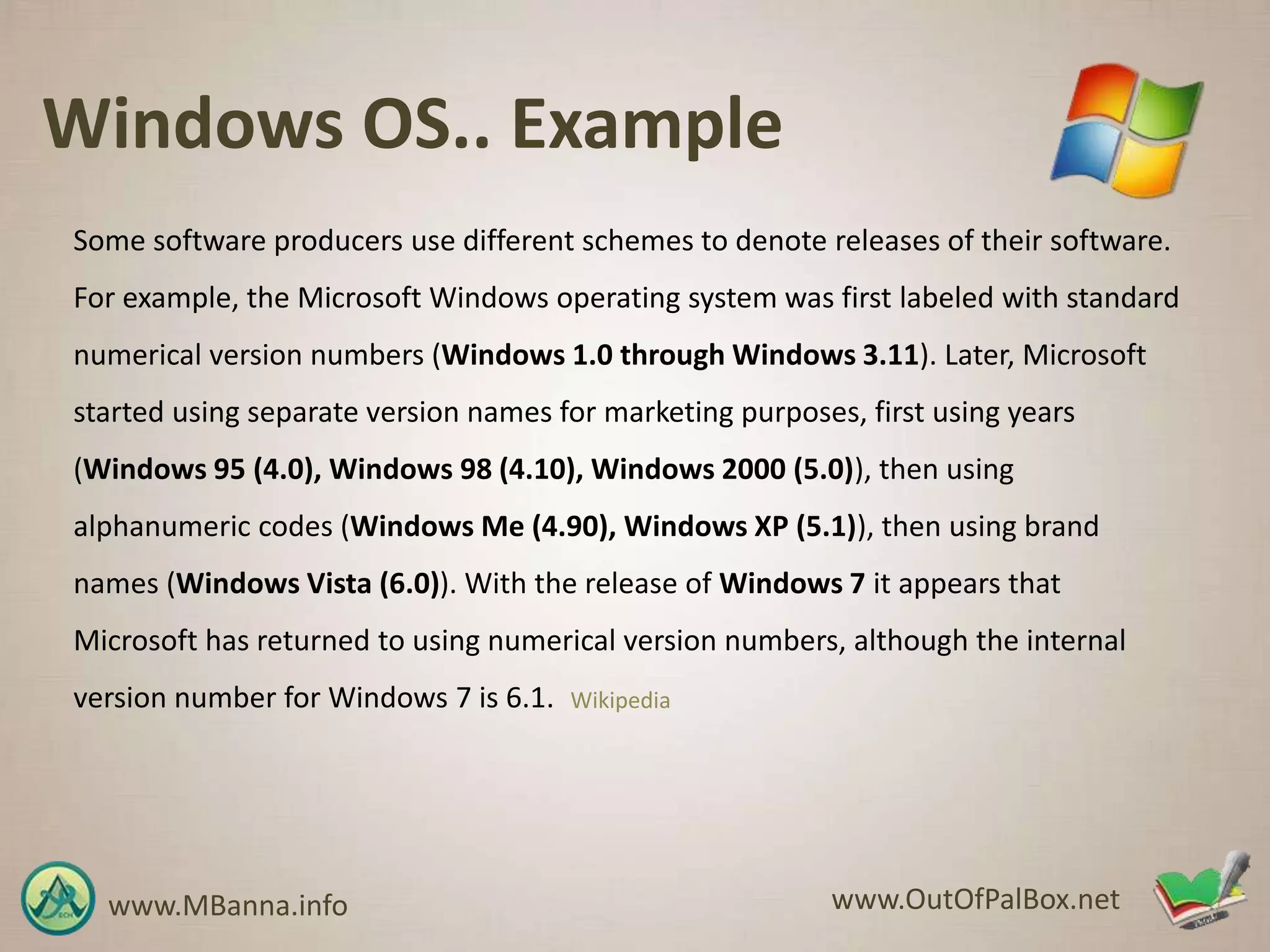 Software Versioning by mohammad al banna | PPTX | Operating Systems ...