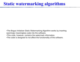 Watermarking in Source Code: Applications and Security Challenges | PPTX