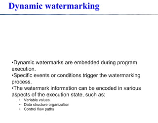 Watermarking in Source Code: Applications and Security Challenges | PPTX