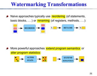 Watermarking in Source Code: Applications and Security Challenges | PPTX