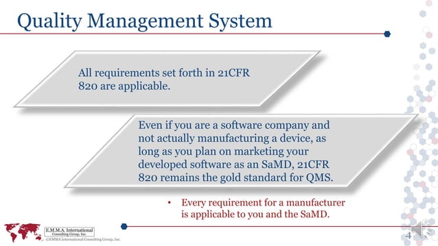 Building a QMS for Your SaMD | PPT