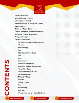 Roicians - QA Training, Placement, Software Testing Course, BA Training ...